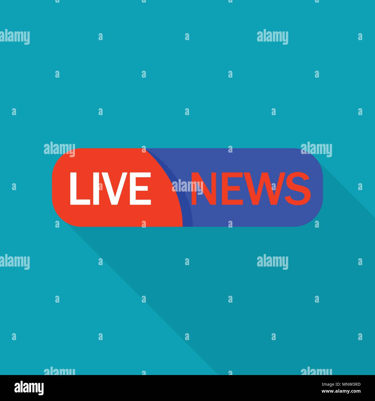 Red live news logo, flat style Stock Vector Image & Art - Alamy