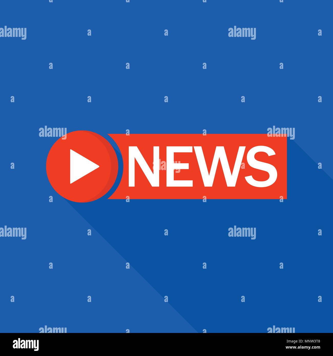 Red news logo, flat style Stock Vector Image & Art - Alamy