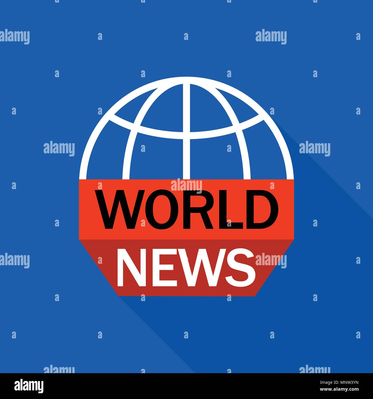 World news logo, flat style Stock Vector Image & Art - Alamy