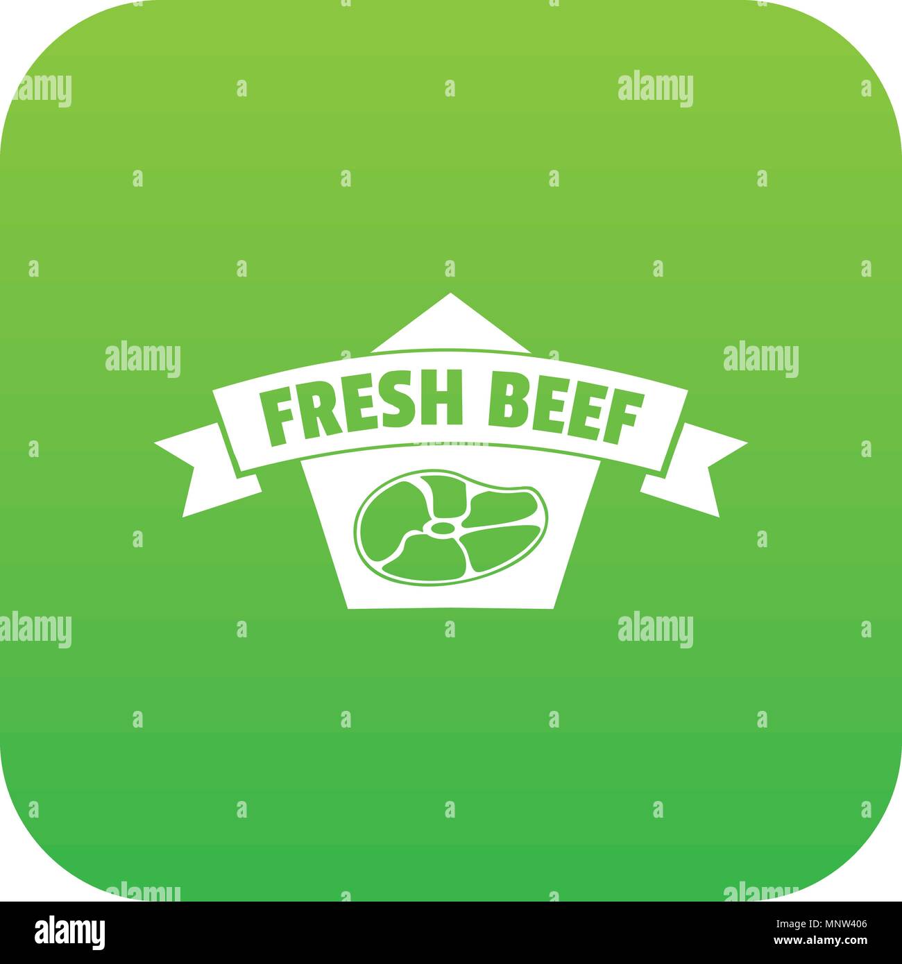 Fresh eco beef icon green vector Stock Vector Image & Art - Alamy