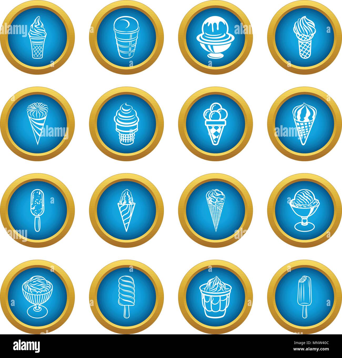 Ice cream icons set, simple style Stock Vector Image & Art - Alamy