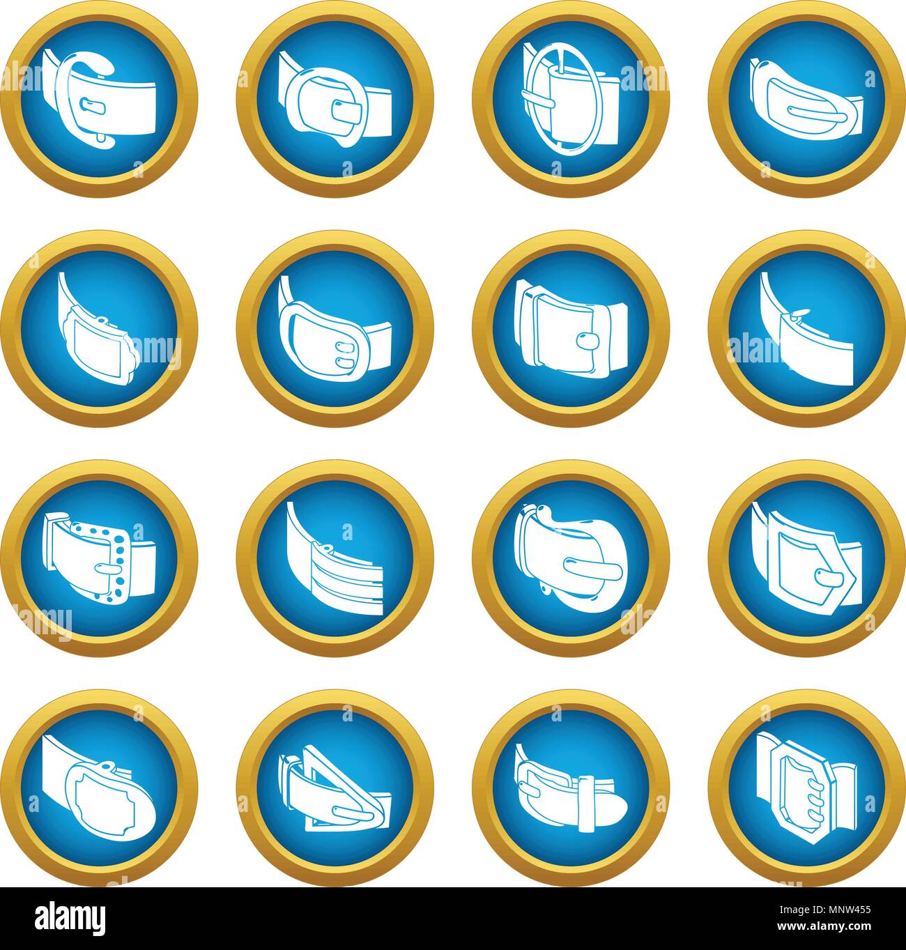 Belt buckle icons set, simple style Stock Vector Image & Art - Alamy