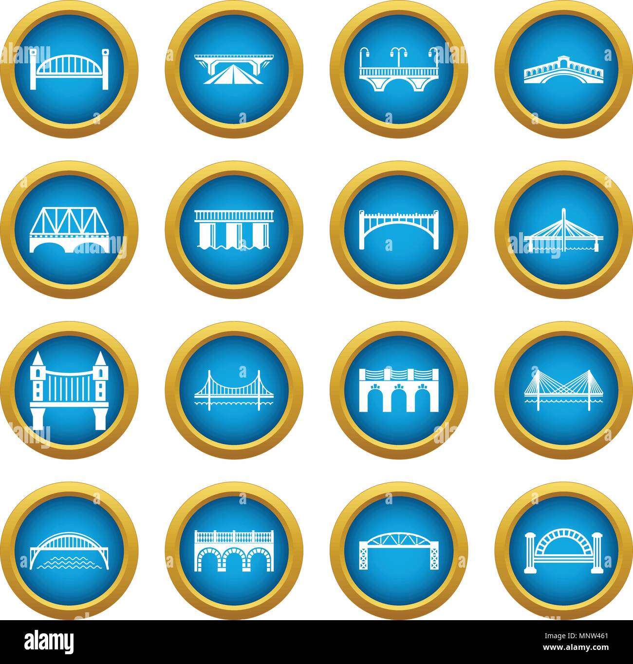 Bridge icons set, simple style Stock Vector Image & Art - Alamy