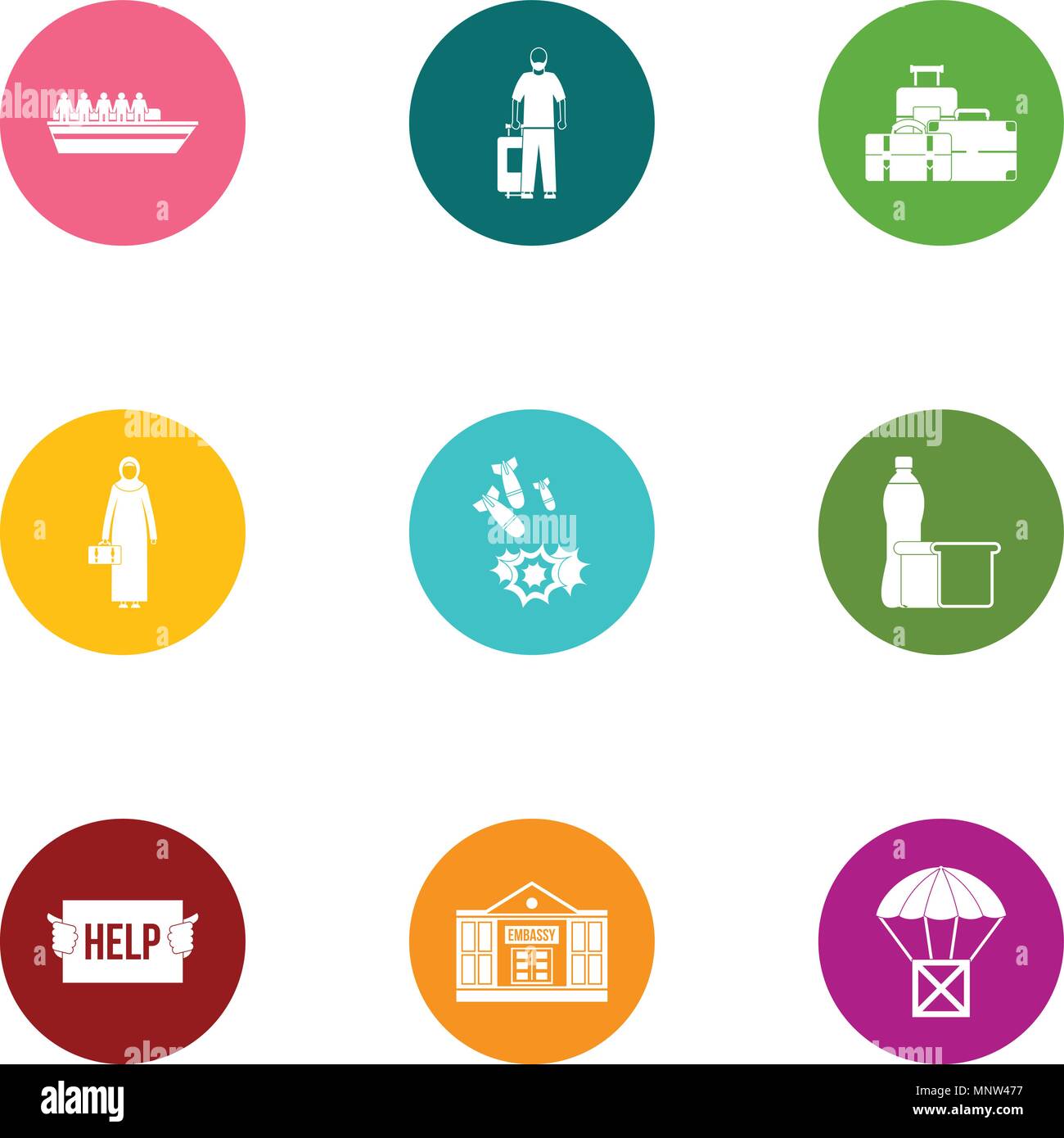 Conveyance icons set, flat style Stock Vector Image & Art - Alamy