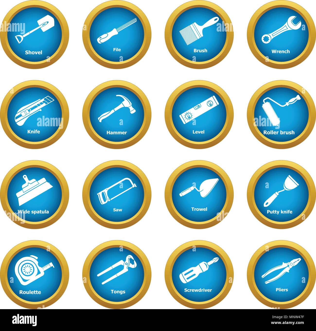 Building hand tool icons set, simple style Stock Vector Image & Art - Alamy