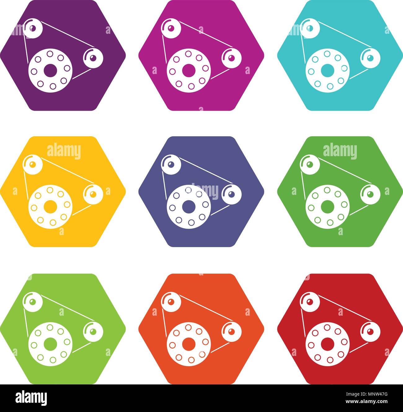 Motor icons set 9 vector Stock Vector Image & Art - Alamy