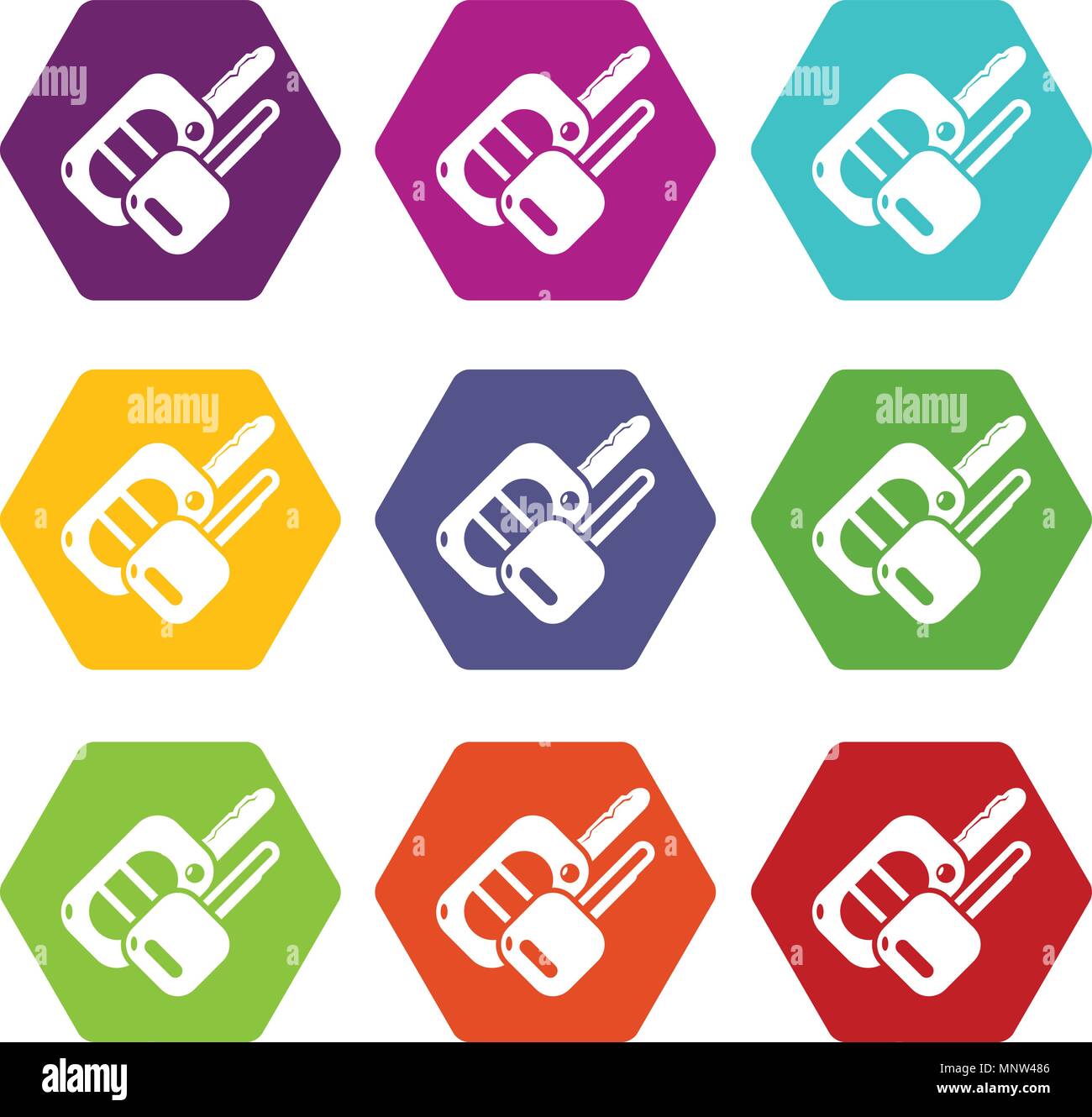 Auto key icons set 9 vector Stock Vector Image & Art - Alamy