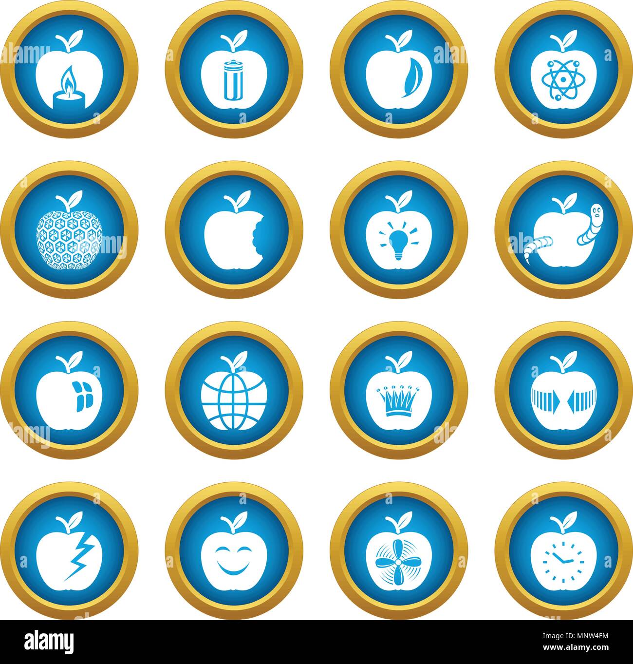 Apple logo icons set, simple style Stock Vector Image & Art - Alamy