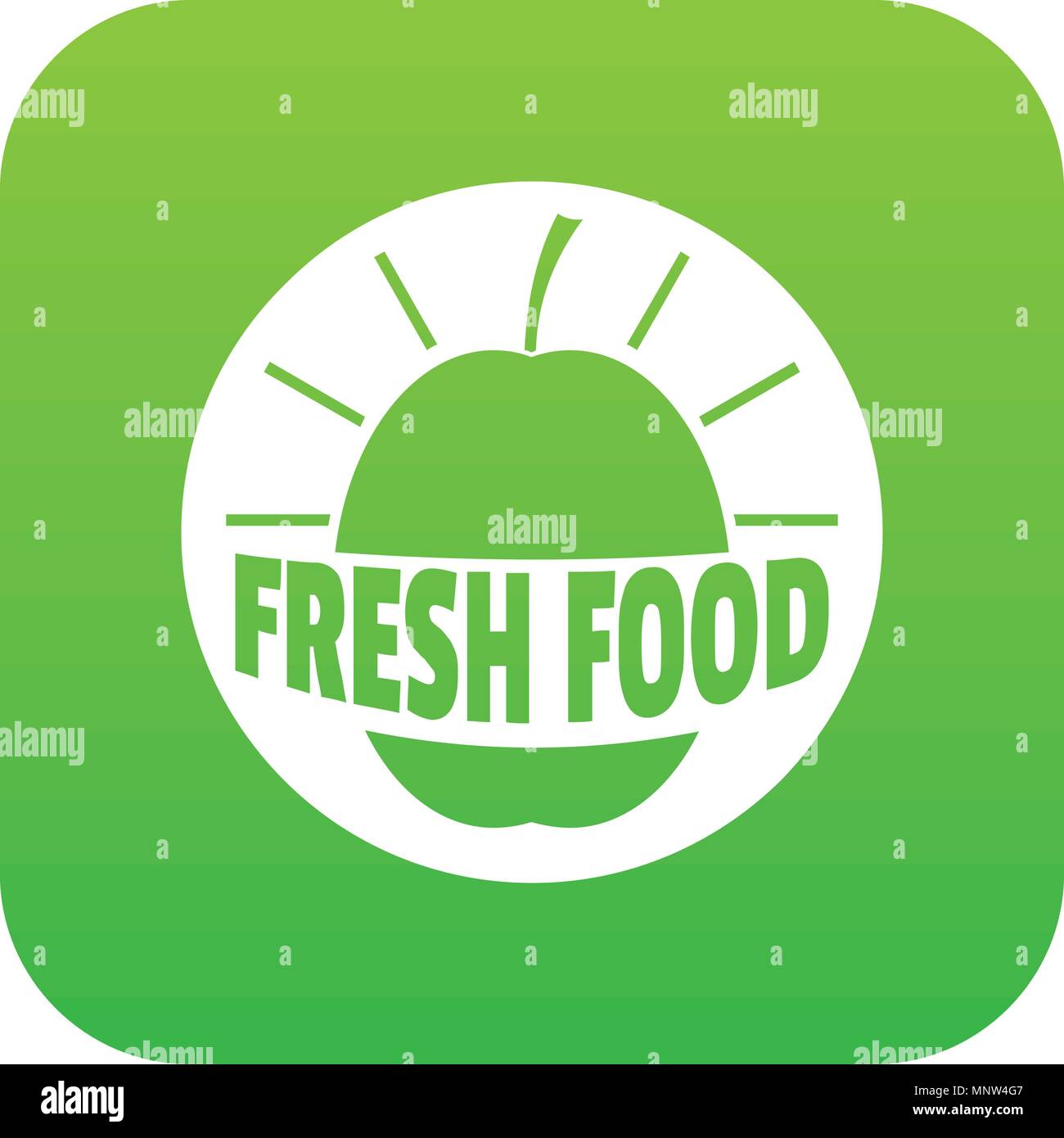 New fresh food icon green vector Stock Vector Image & Art - Alamy