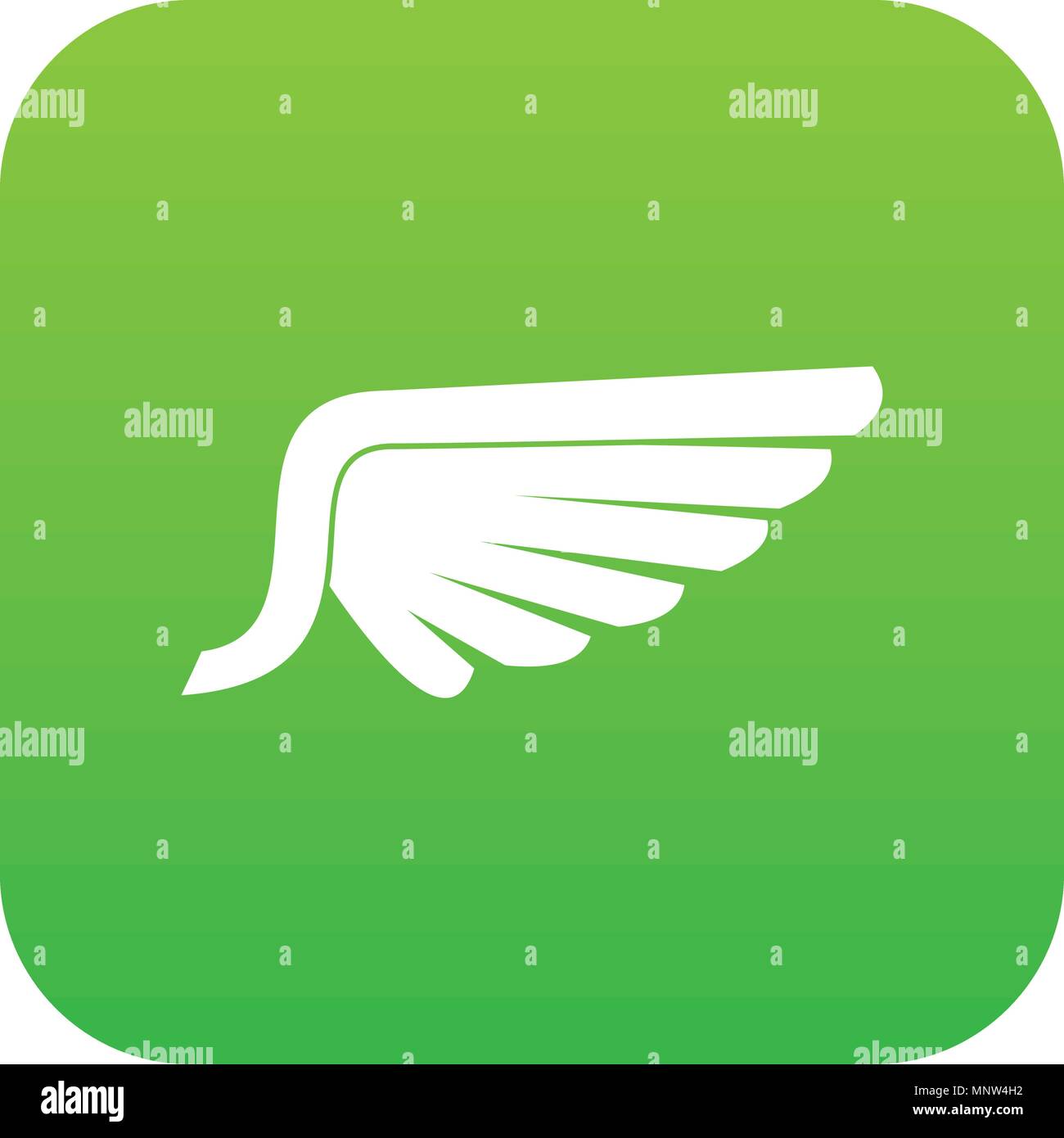 Wing icon digital green Stock Vector Image & Art - Alamy