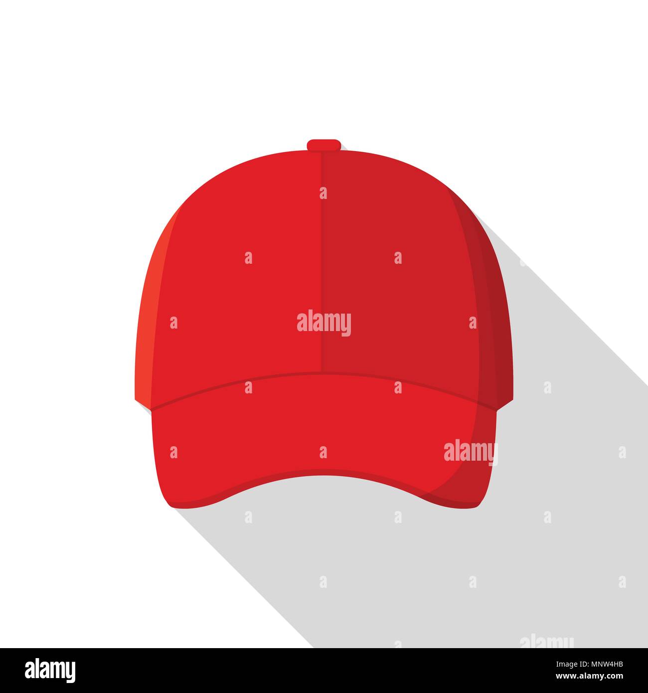 Red front baseball cap icon, flat style Stock Vector Image & Art - Alamy