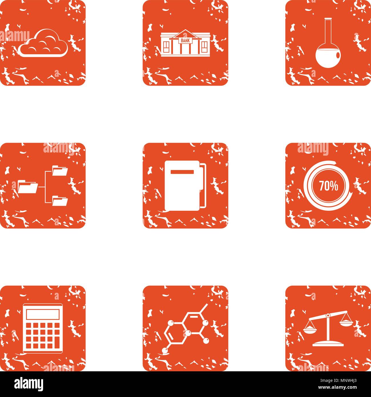 Computing machine icons set, grunge style Stock Vector Image & Art - Alamy