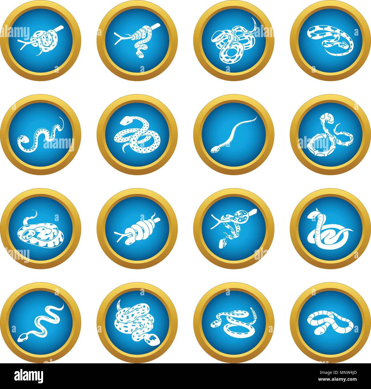 Snake icons set, simple style Stock Vector Image & Art - Alamy