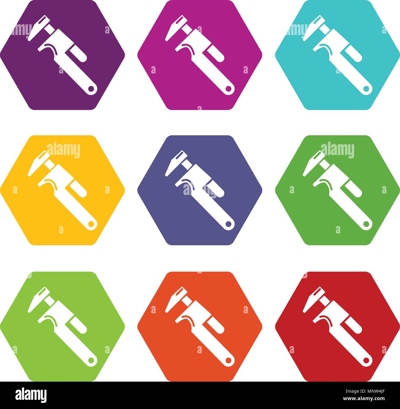 Universal spanner icons set 9 vector Stock Vector Image & Art - Alamy