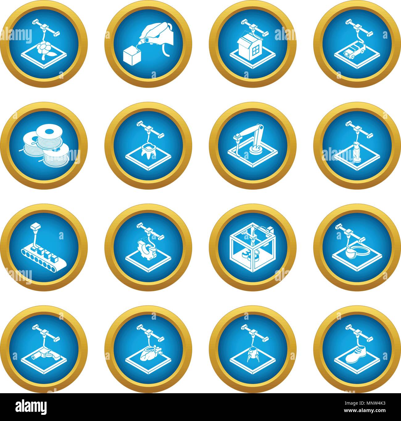 3d printing icons set, simple style Stock Vector Image & Art - Alamy