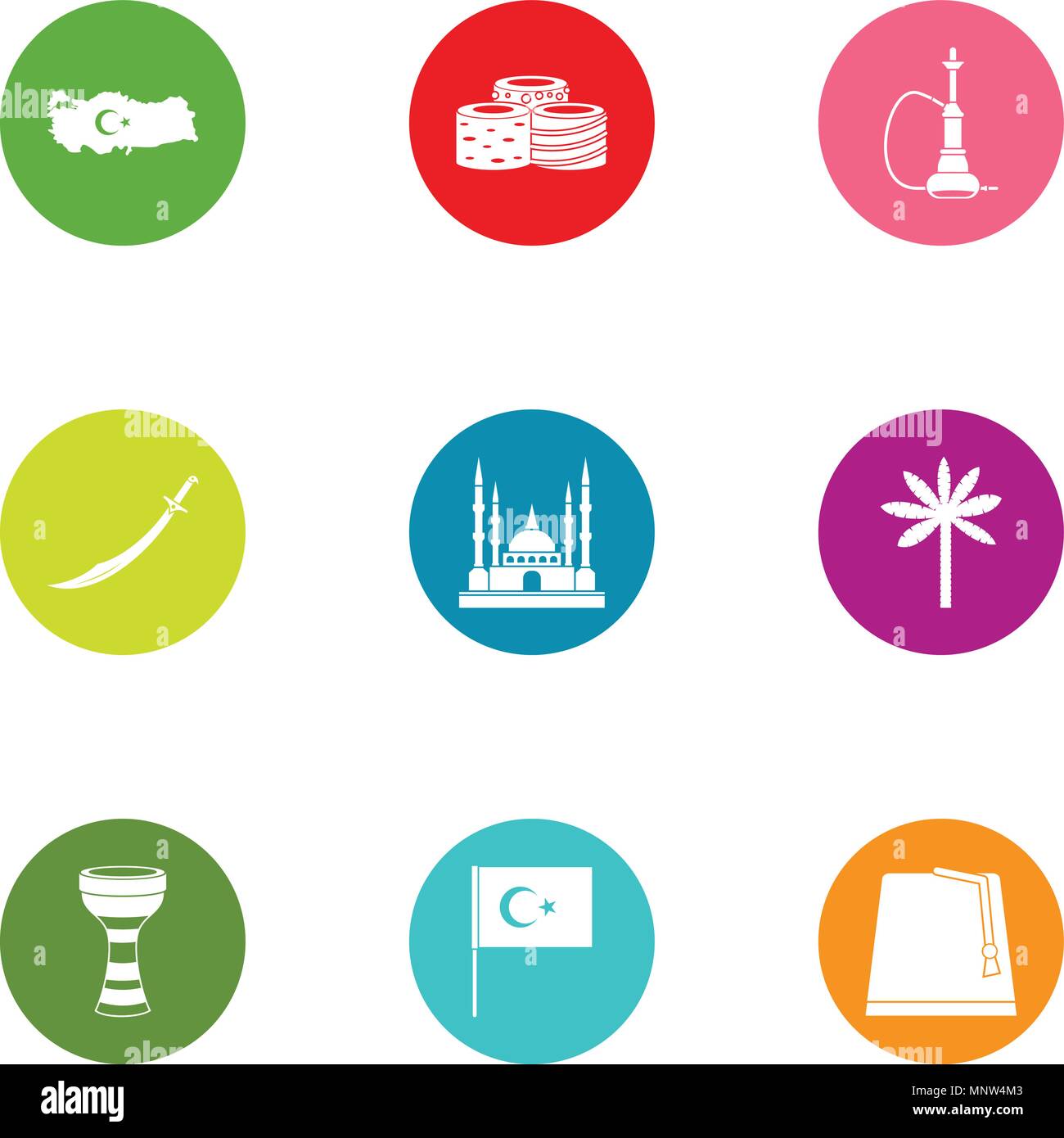 Saudis icons set, flat style Stock Vector Image & Art - Alamy
