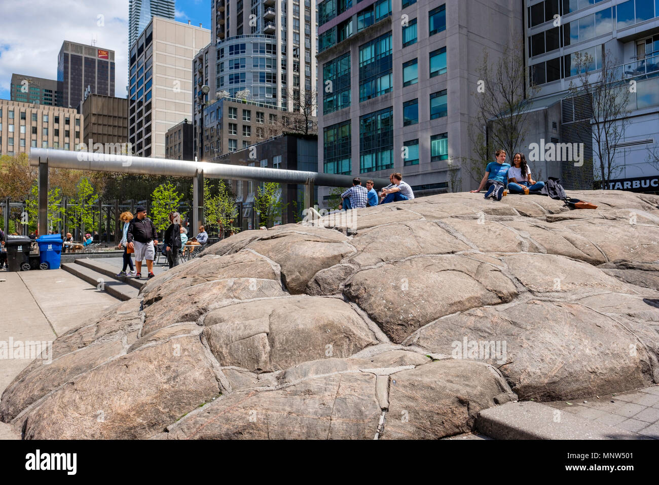 Bedrock Formation, street view of landscape section of The Village of ...