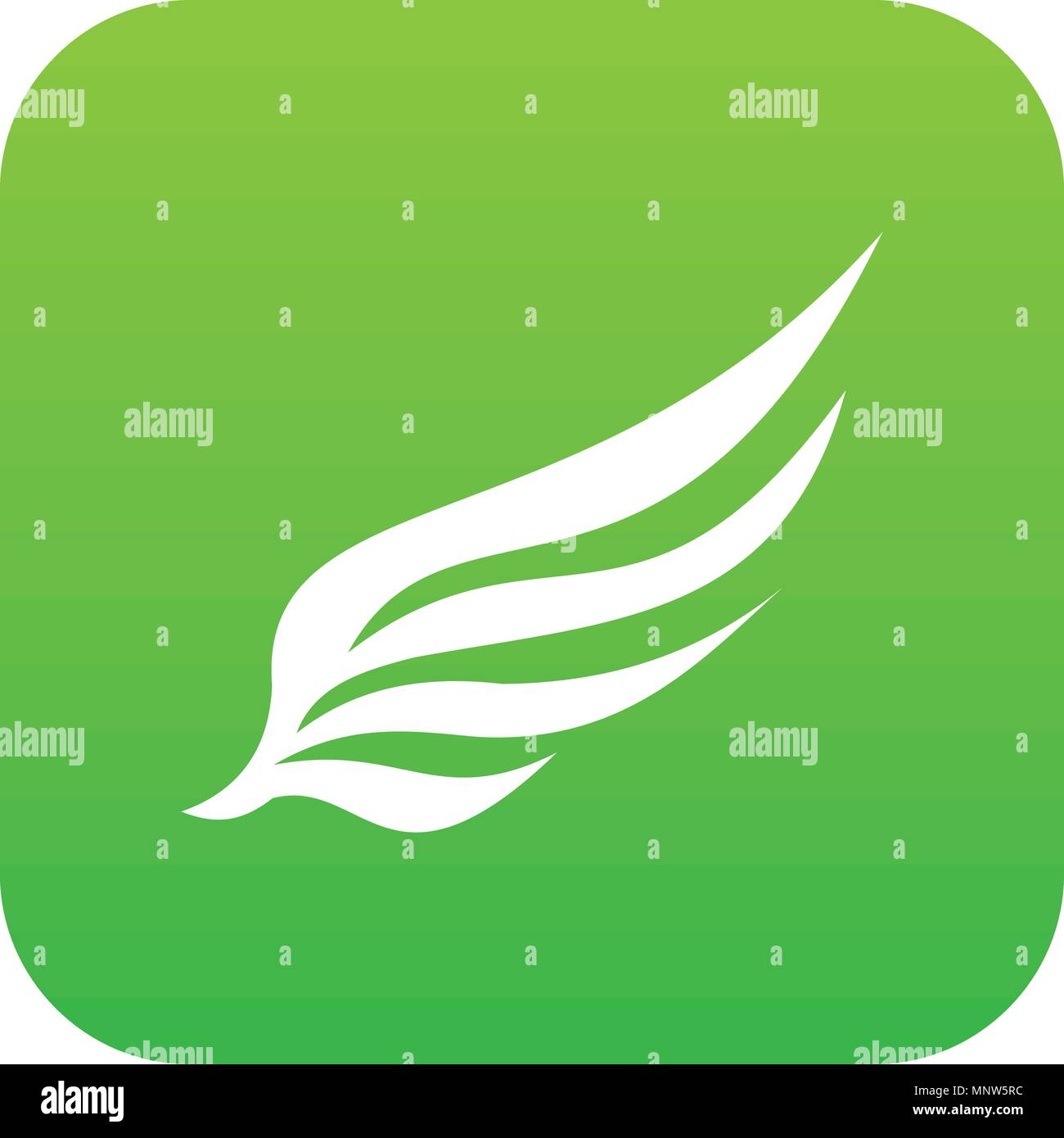 Wing icon digital green Stock Vector Image & Art - Alamy