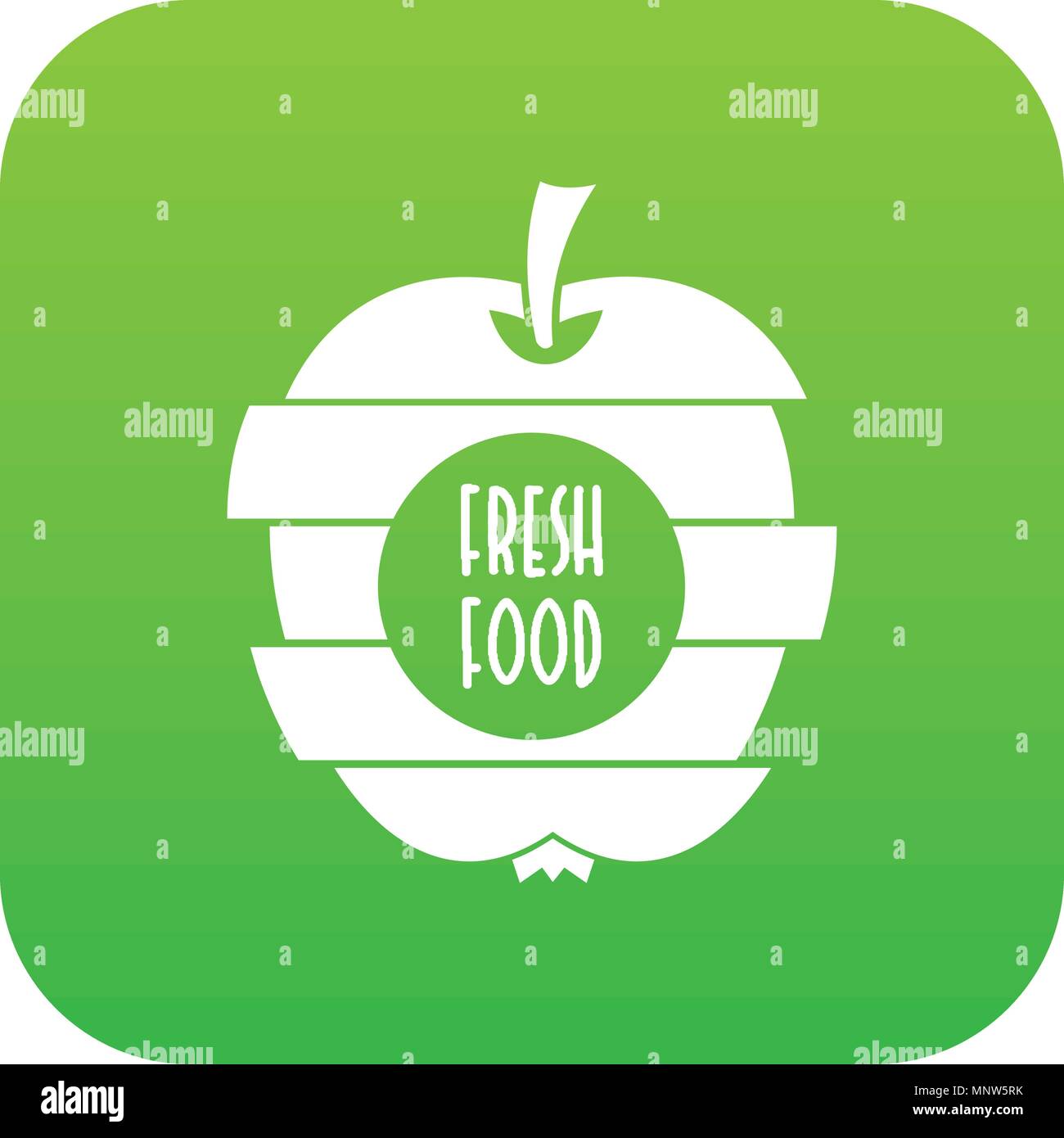 Fresh food icon green vector Stock Vector Image & Art - Alamy