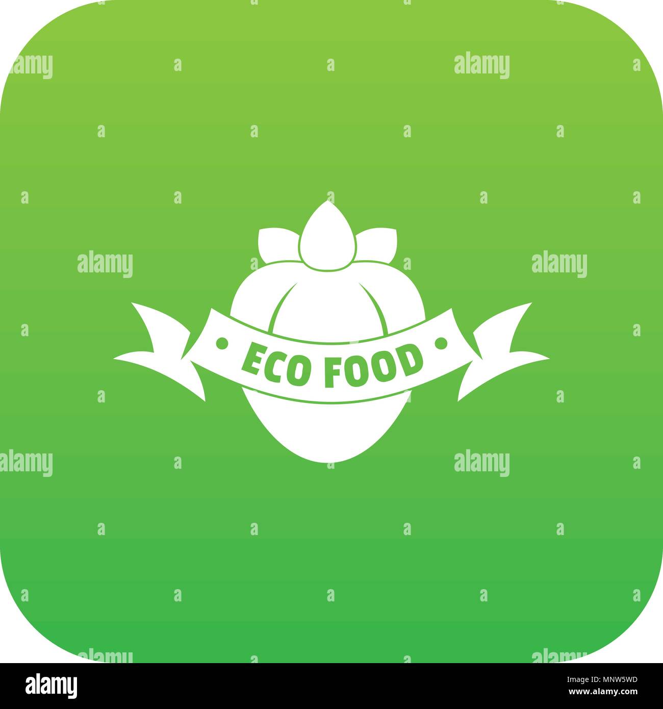Eco fresh food icon green vector Stock Vector Image & Art - Alamy