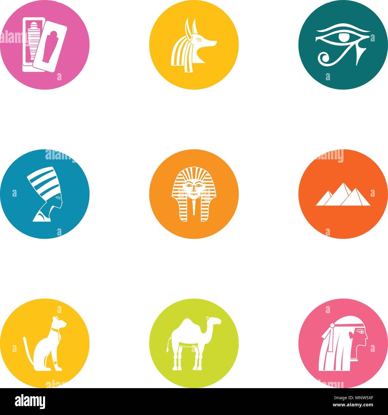 Desert icons set, flat style Stock Vector Image & Art - Alamy