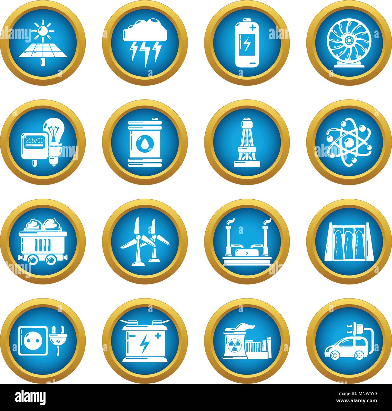 Energy sources icons set, simple style Stock Vector Image & Art - Alamy