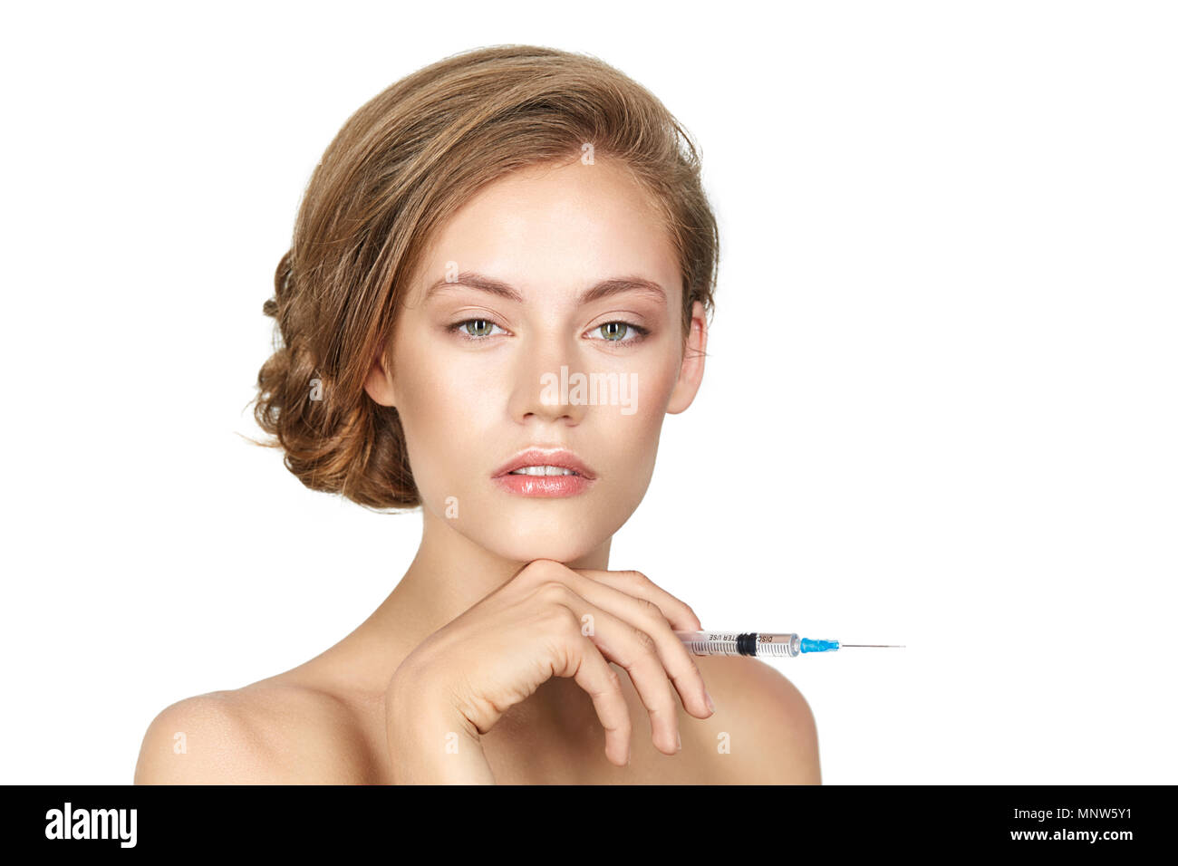 girl getting beauty injection Stock Photo - Alamy