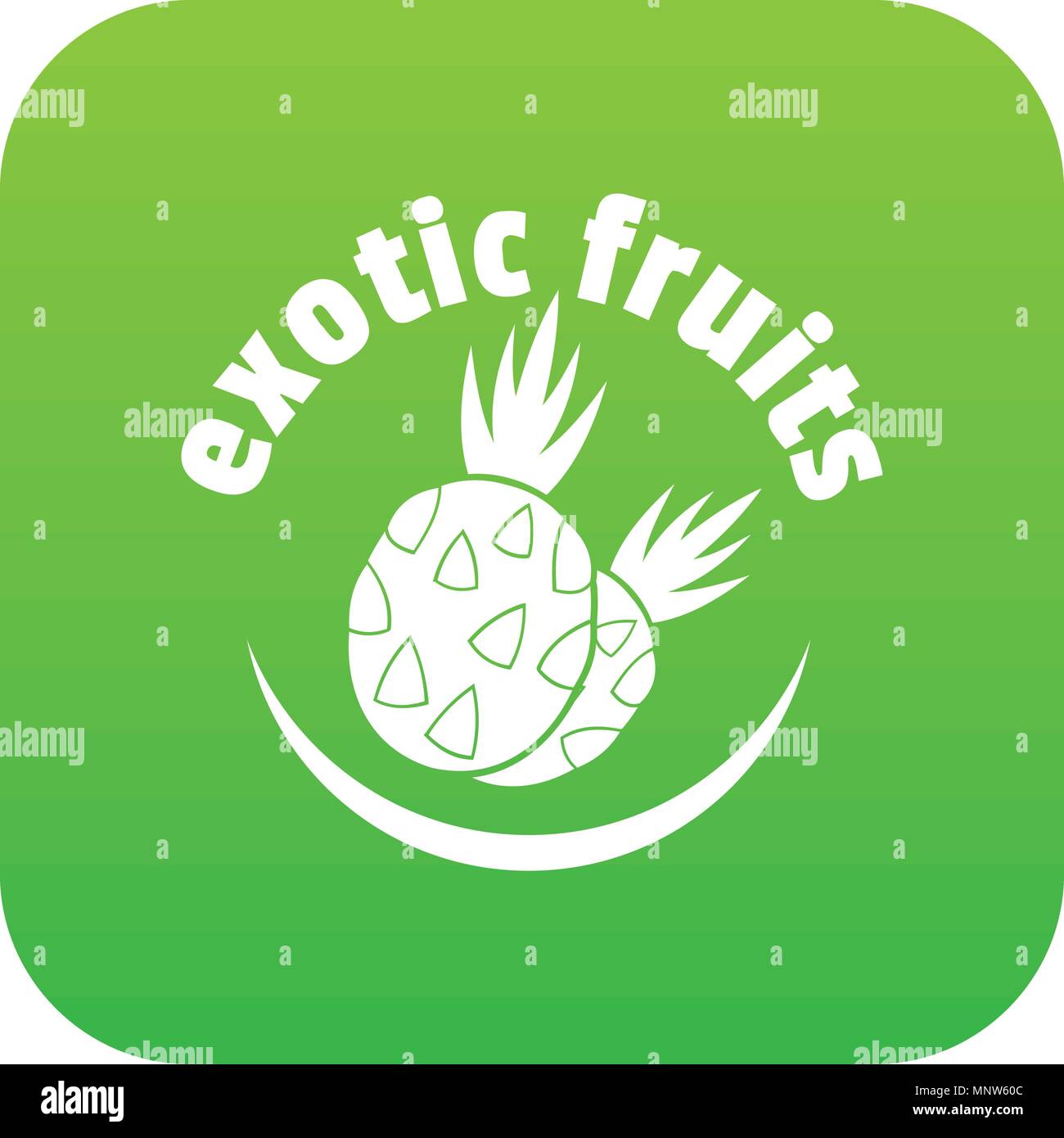 Exotic fruits icon green vector Stock Vector Image & Art - Alamy