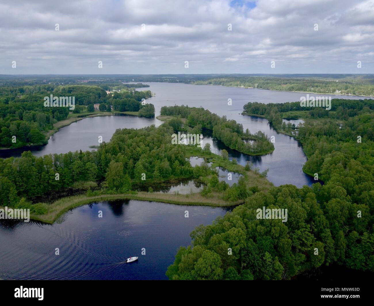 Aerial big river small islands hi-res stock photography and images - Alamy