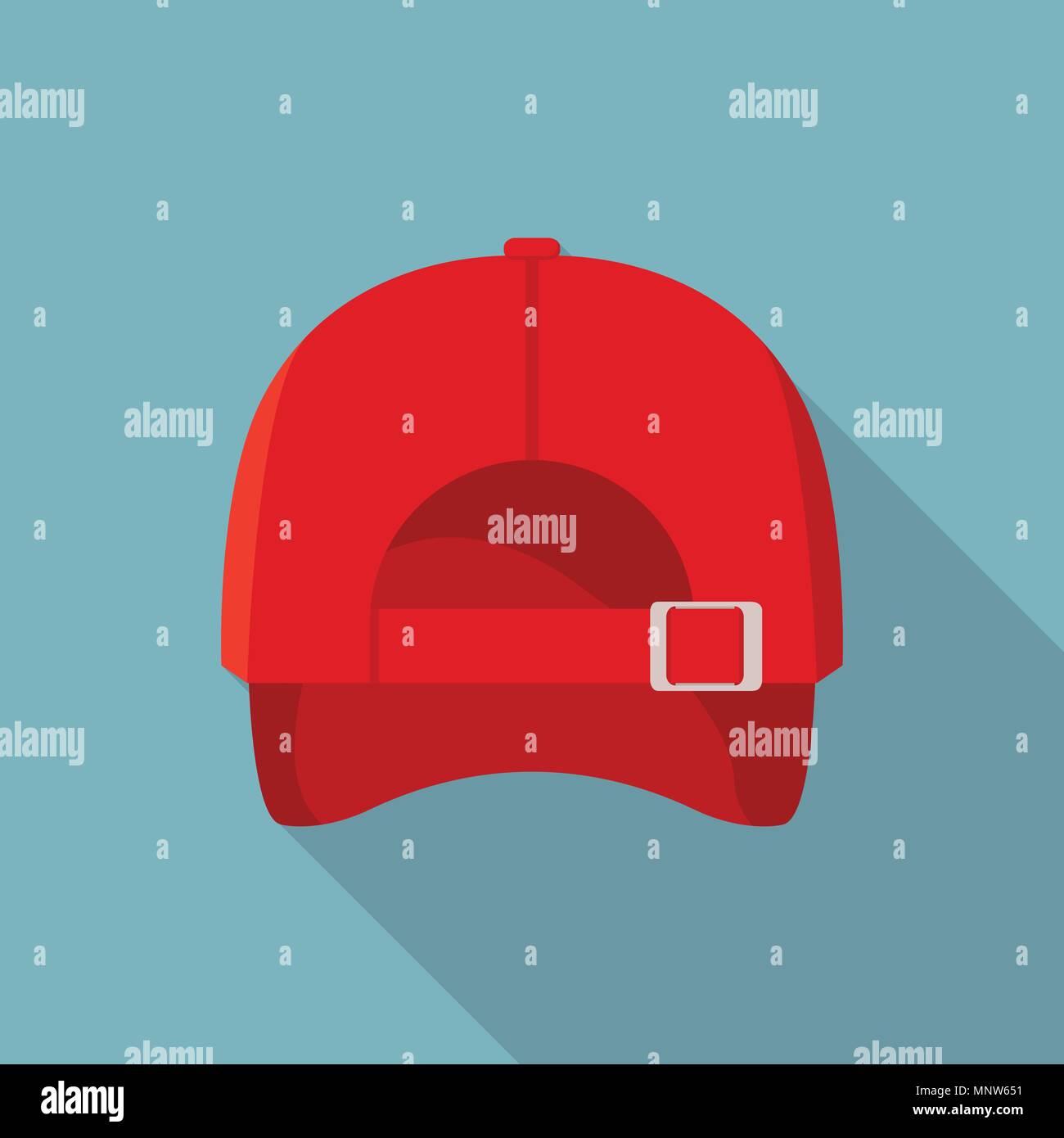 Back of red baseball cap icon, flat style Stock Vector Image & Art - Alamy