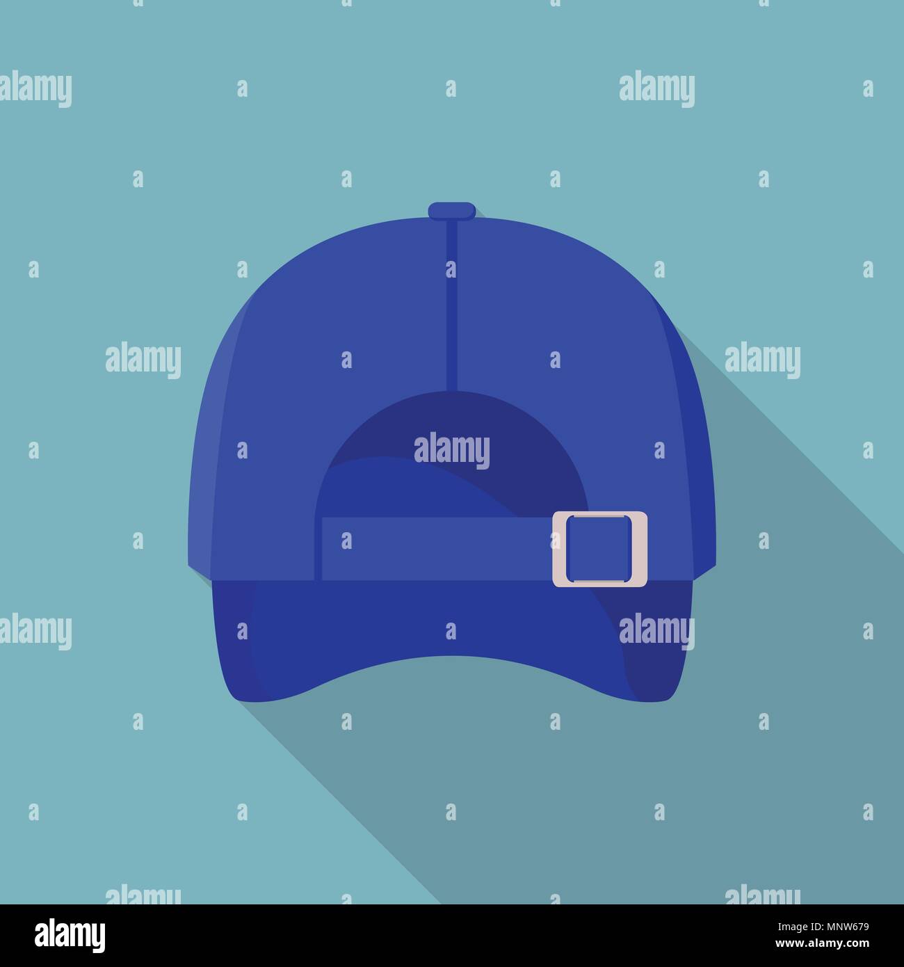 Back of blue baseball cap icon, flat style Stock Vector Image & Art - Alamy