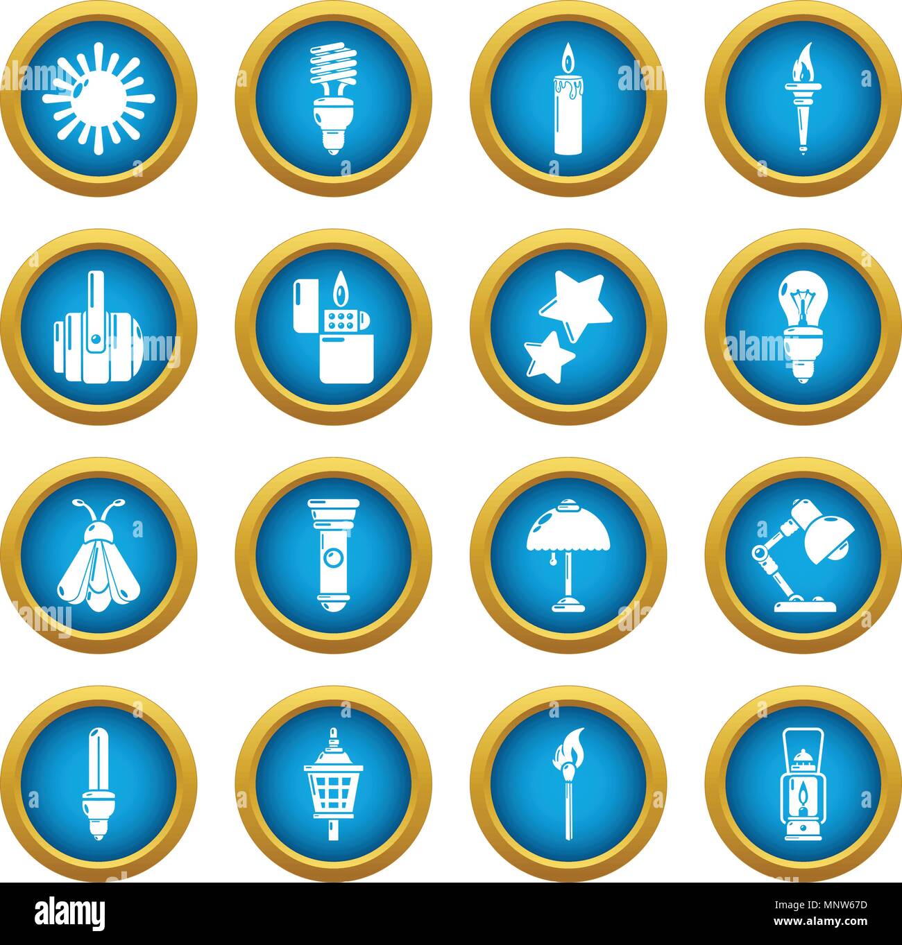 Light source icons set, simple style Stock Vector Image & Art - Alamy