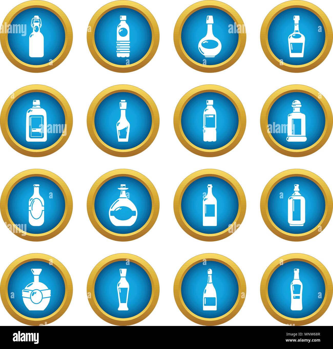 Bottles icons set, simple style Stock Vector Image & Art - Alamy