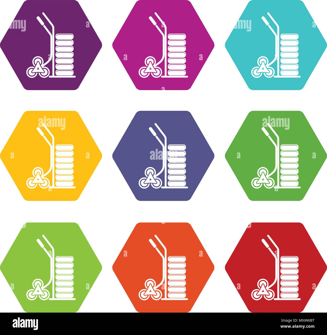 Modern trolley icons set 9 vector Stock Vector Image & Art - Alamy