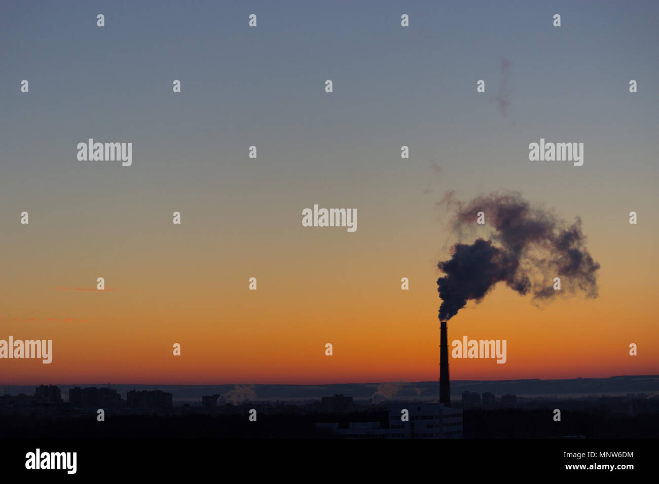 Smoke of chimney writing CO2 in the sky Stock Photo - Alamy