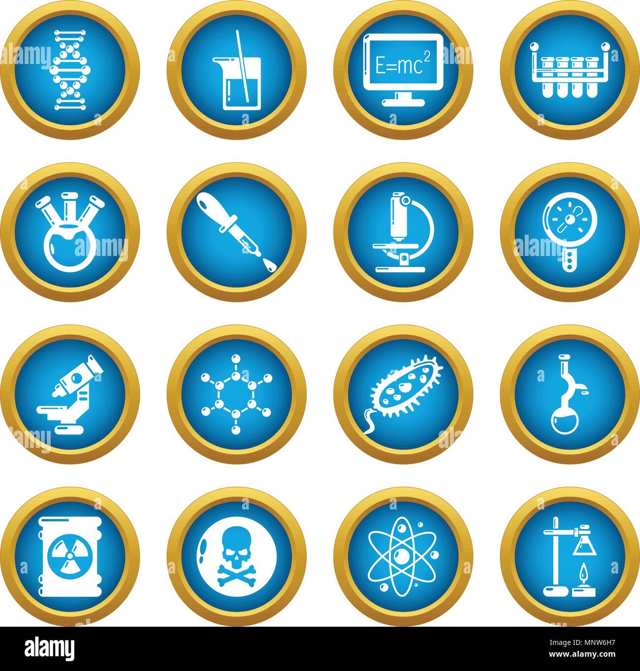 Chemistry laboratory icons set, simple style Stock Vector Image & Art ...