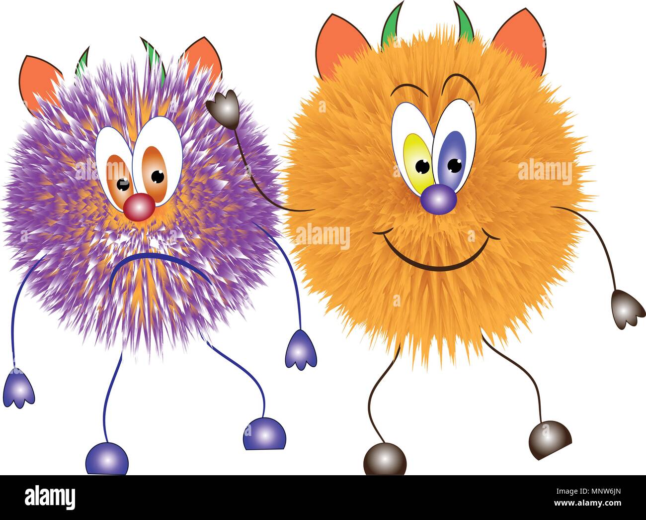 two toy monster vector comic illustration Stock Vector Image & Art - Alamy