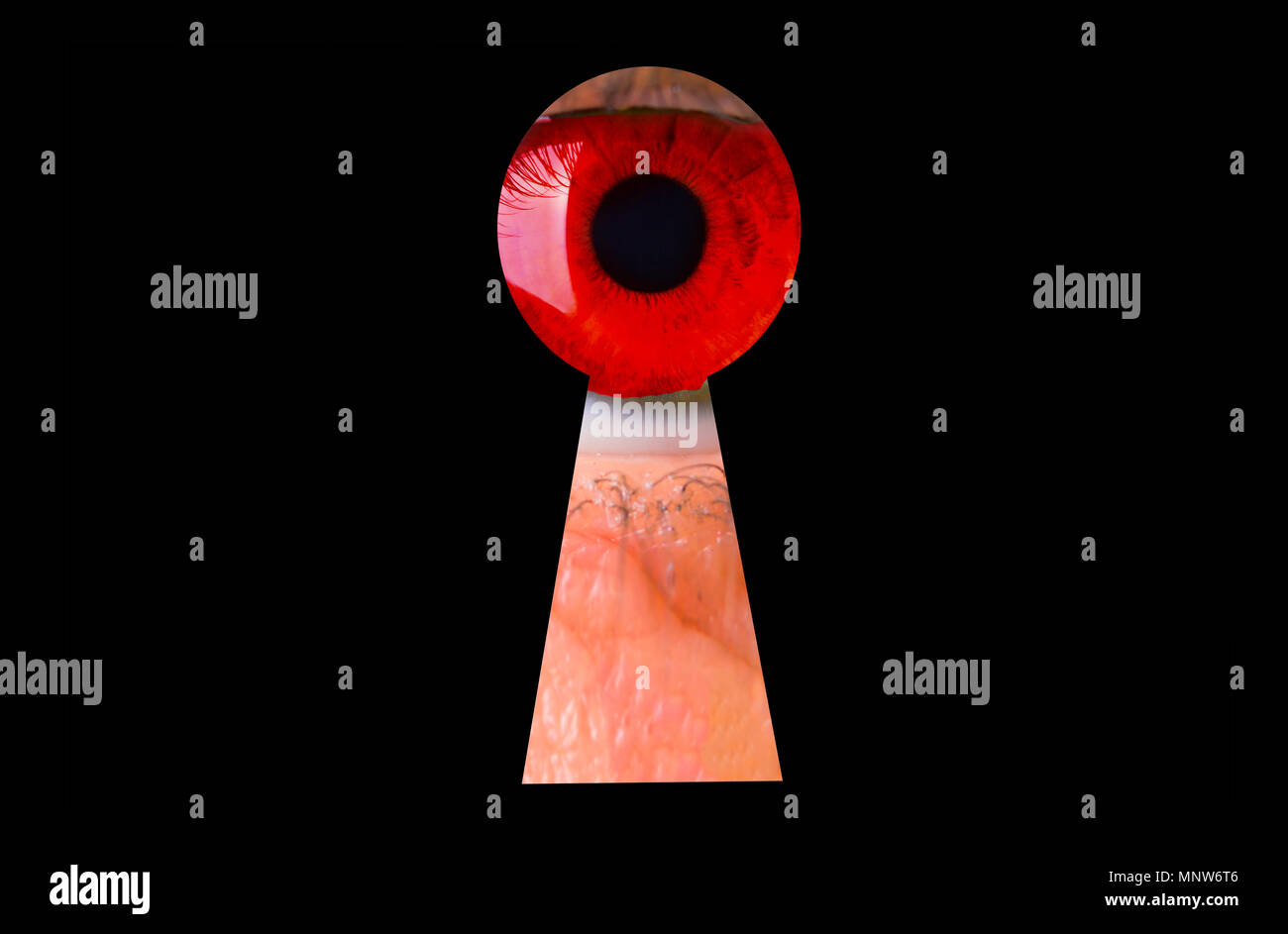 Eye looking through lock hi-res stock photography and images - Alamy