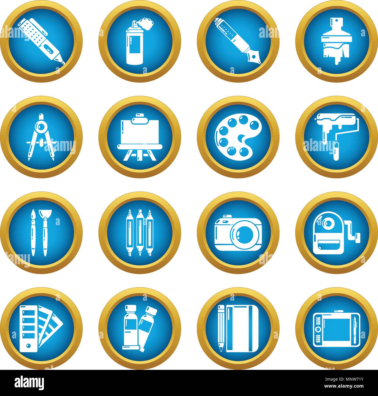 Design and drawing tools icons set, simple style Stock Vector Image ...