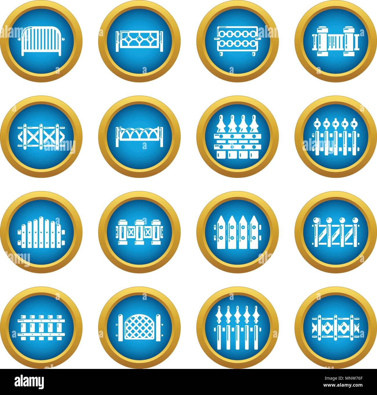 Different fencing icons set, simple style Stock Vector Image & Art - Alamy