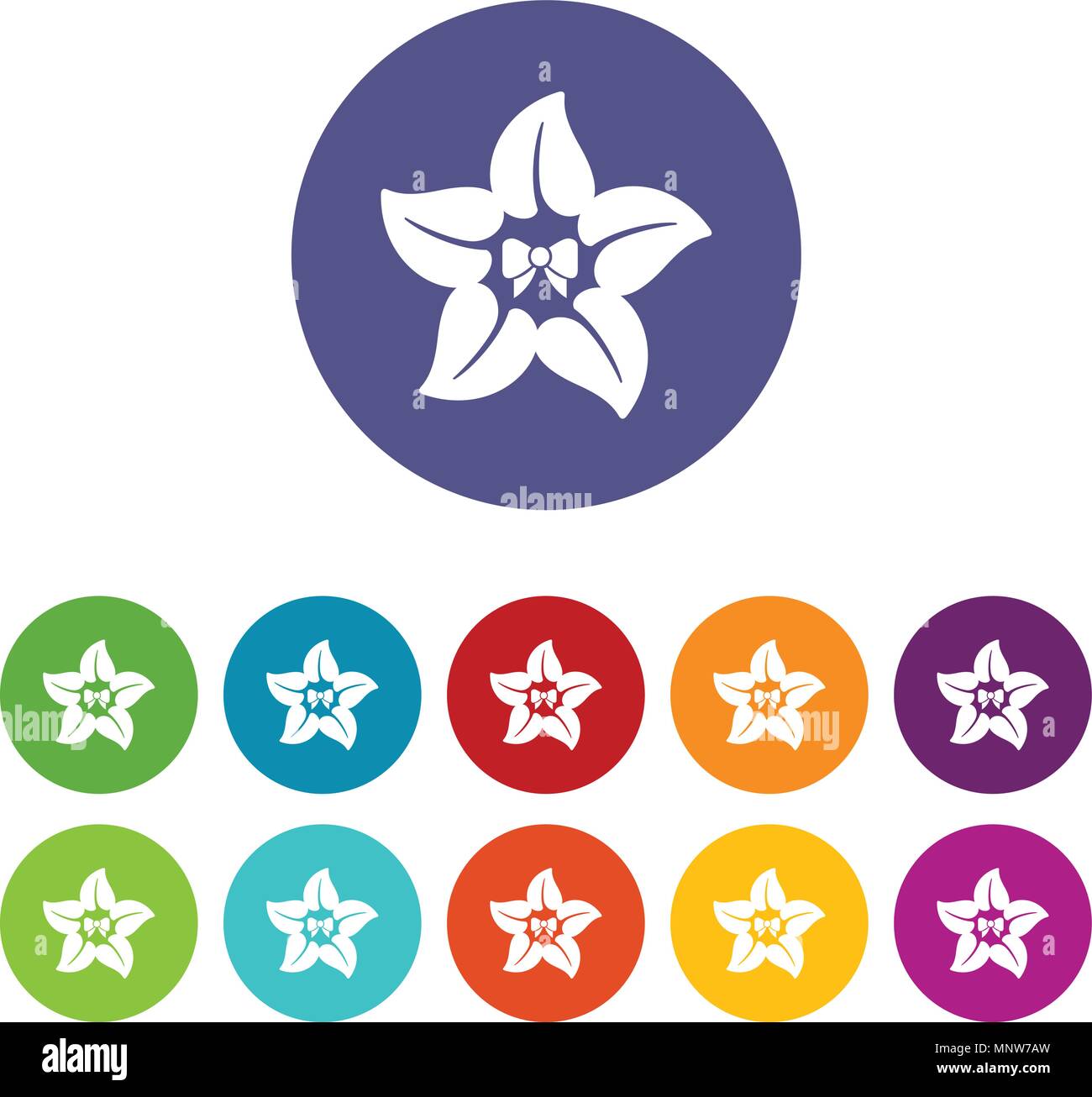 Flower star icon, simple style Stock Vector Image & Art - Alamy