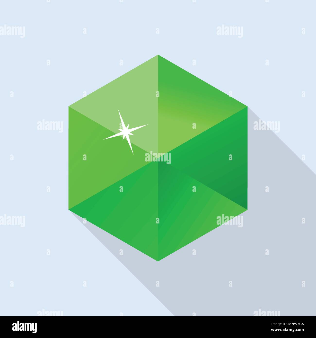 Emerald stone icon, flat style Stock Vector Image & Art - Alamy