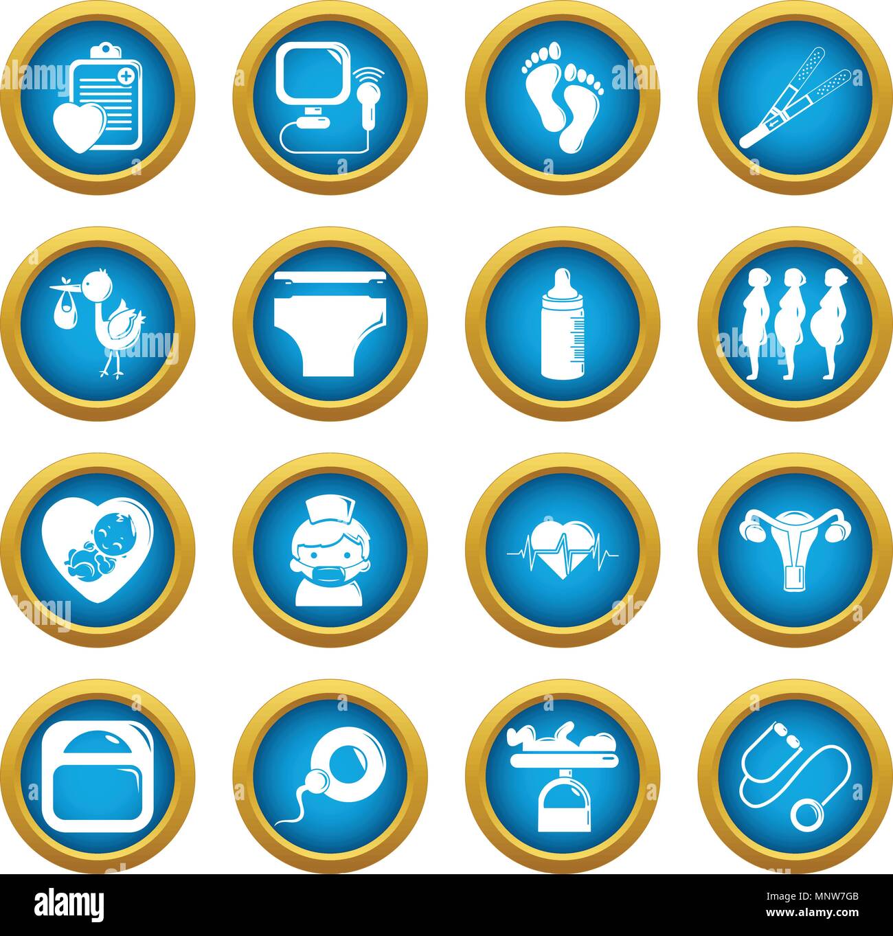 Pregnancy icons set, simple style Stock Vector Image & Art - Alamy