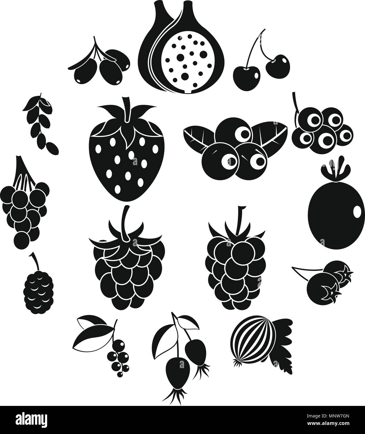 Black grapes and blueberries Stock Vector Images - Alamy