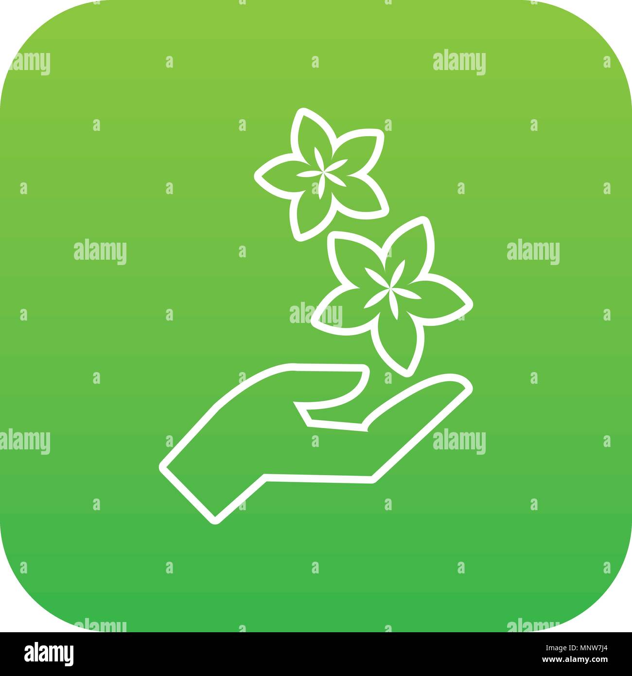 Spa hand care icon green vector Stock Vector Image & Art - Alamy