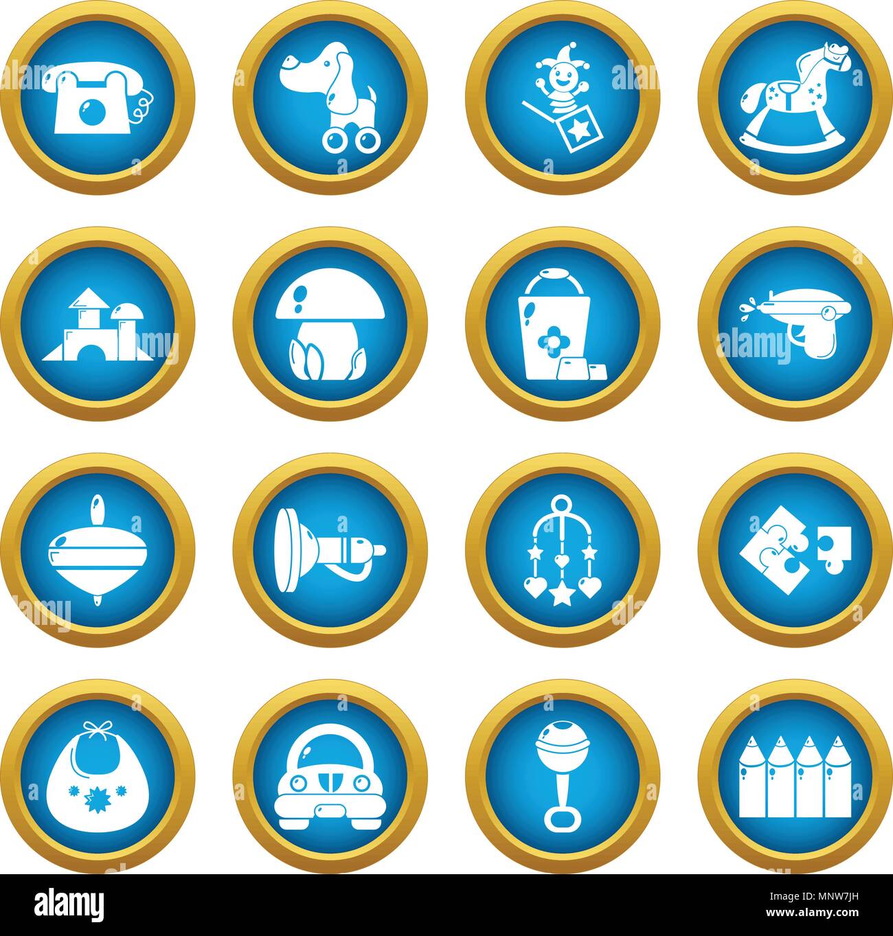 Kindergarten icons set, simple style Stock Vector Image & Art - Alamy