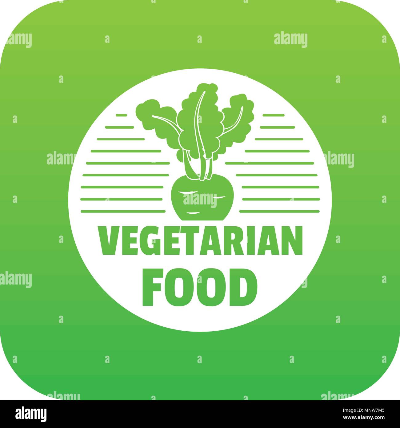 Vegetarian food icon green vector Stock Vector Image & Art - Alamy