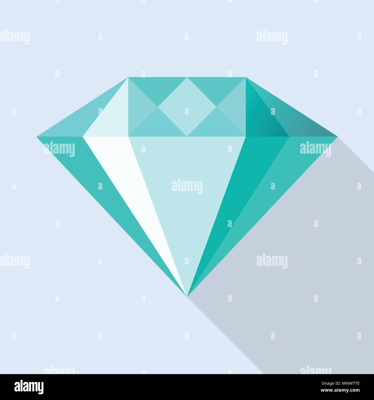 Aquamarine blue crystal mineral Stock Vector Images - Alamy