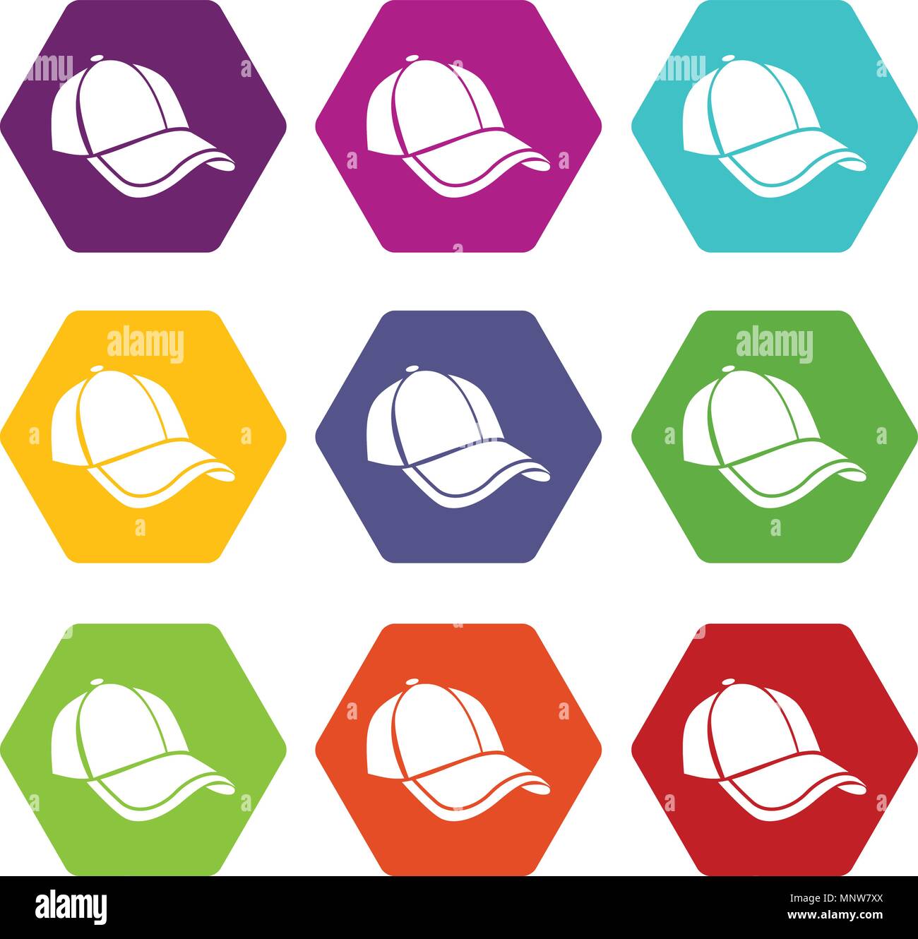 Cap icons set 9 vector Stock Vector Image & Art - Alamy