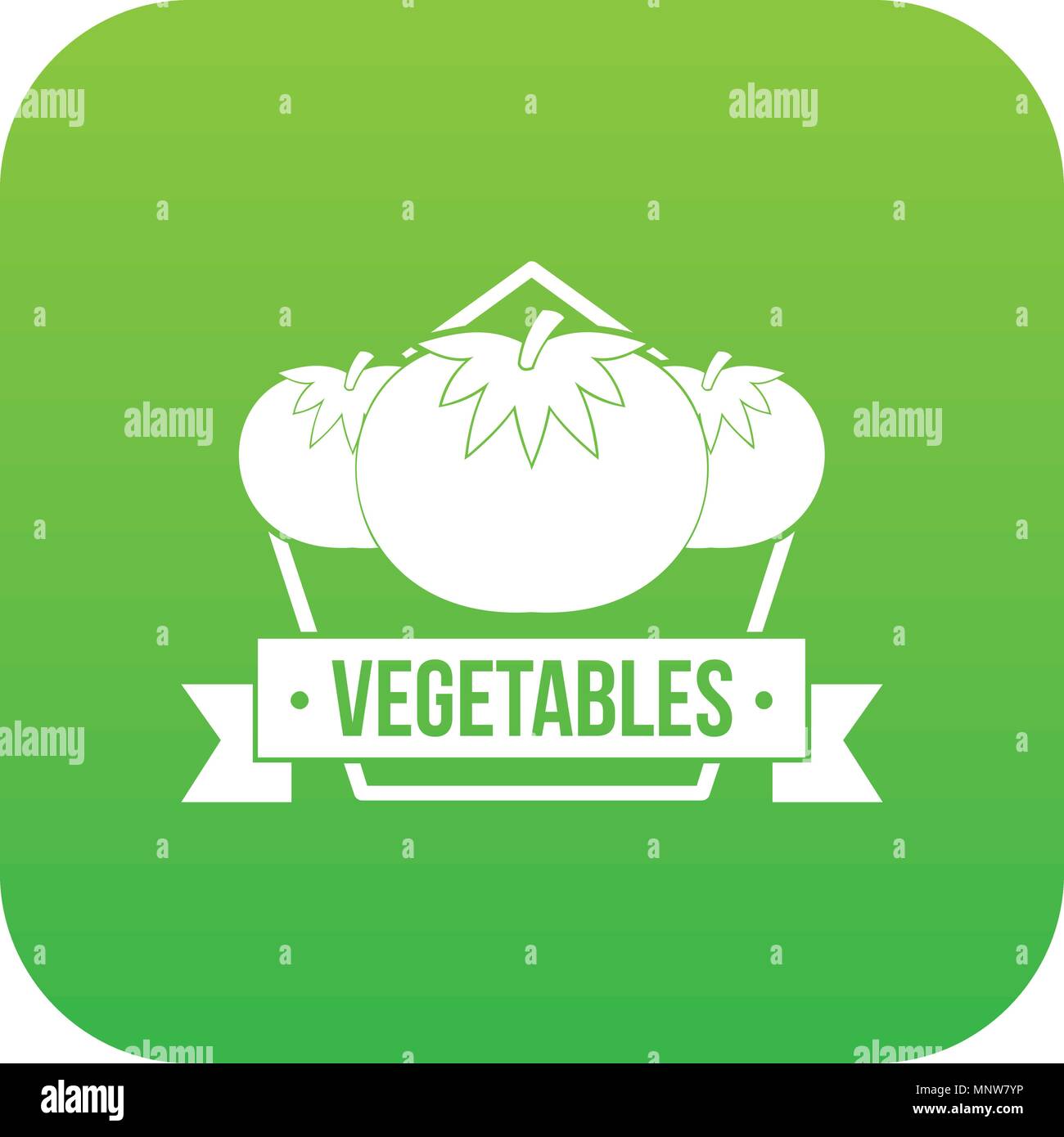 Vegetables icon green vector Stock Vector Image & Art - Alamy